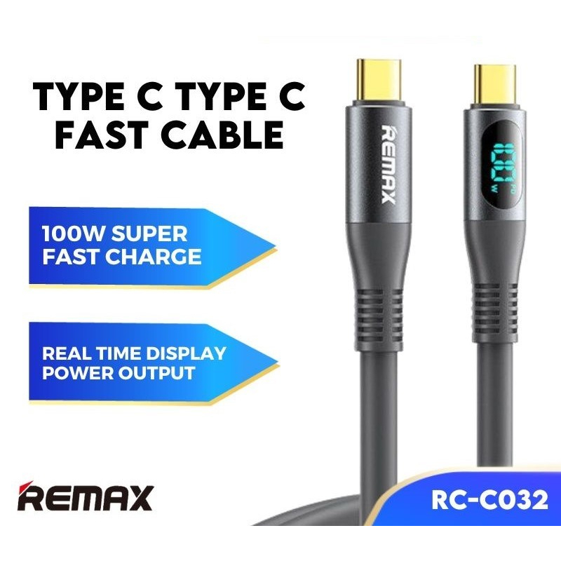 REMAX RC-C032 DIGITAL DISPLAY REAL TIME DISPLAY POWER WIRE SOFT RUBBER ...