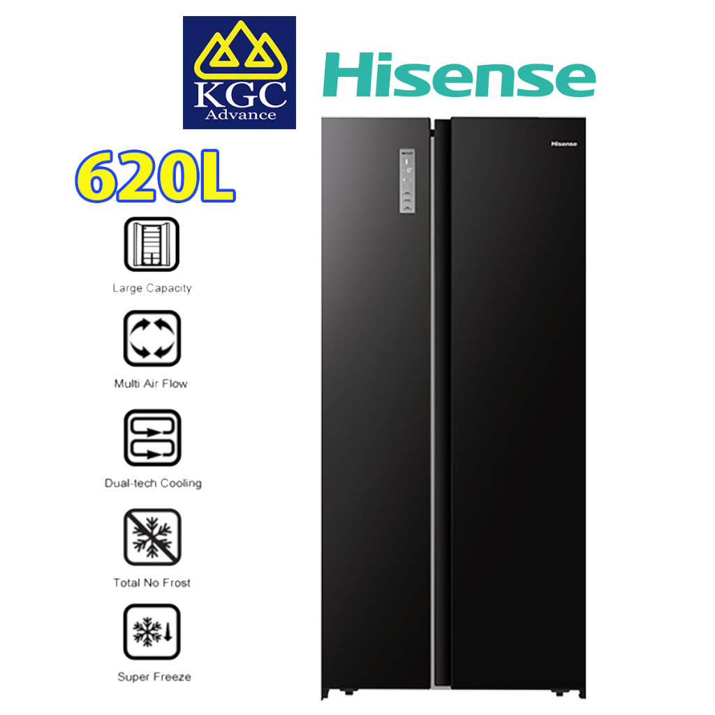 Hisense Side by Side Inverter Fridge Refrigerator 510L RS588N4ABNIV ...