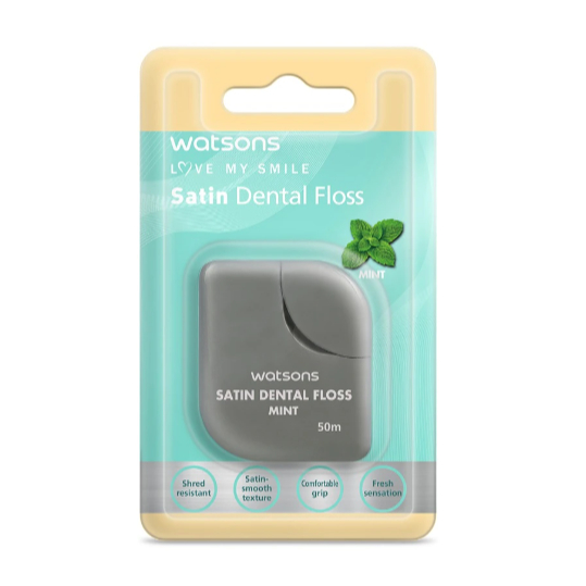 WATSONS Mint Satin Dental Floss (50m) | Shopee Malaysia