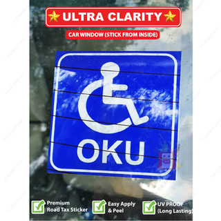 OKU sign sticker, OKU car sign, OKU Windscreen Sticker | Shopee Malaysia