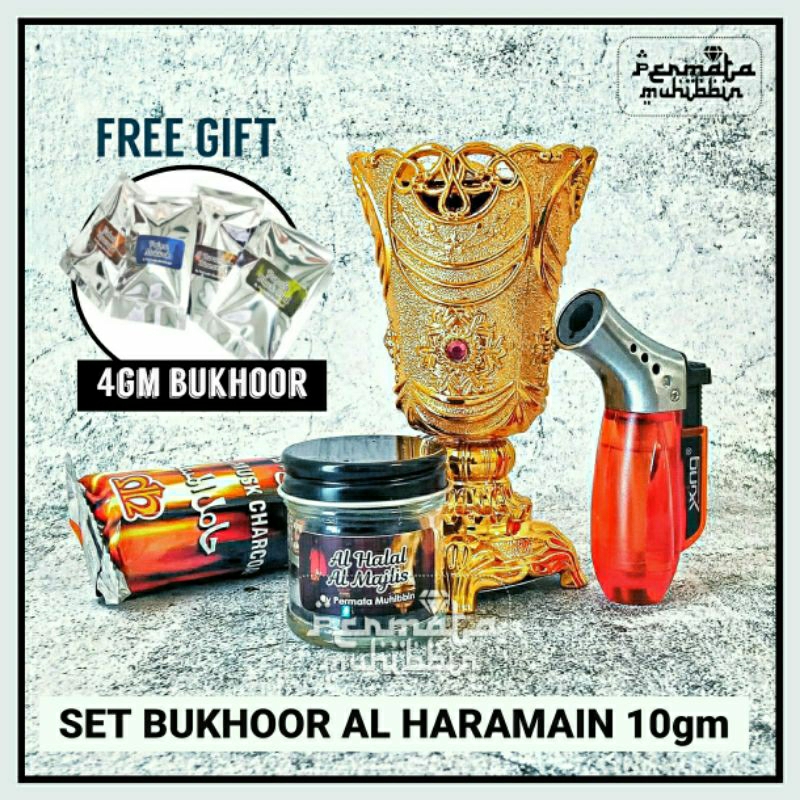 Set Bukhoor Al Haramain 10gm free gift tester bukhoor | Shopee Malaysia