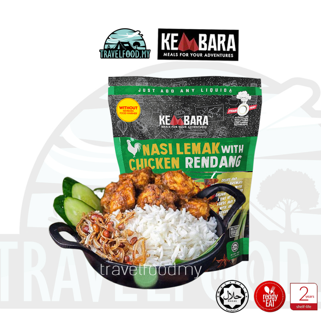 Kembara Meals Nasi Lemak Chicken Rendang Self Heating Comes a plate a ...