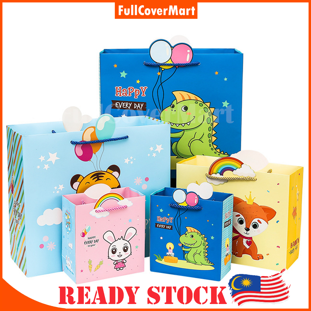 (STO52) Cartoon Paper Bag Thick Material, Goodies Bag, Doogift Bag ...