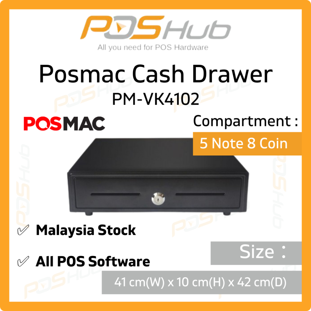 Posmac Cash Drawer PM-VK4102 5 Note 8 Coin | Shopee Malaysia
