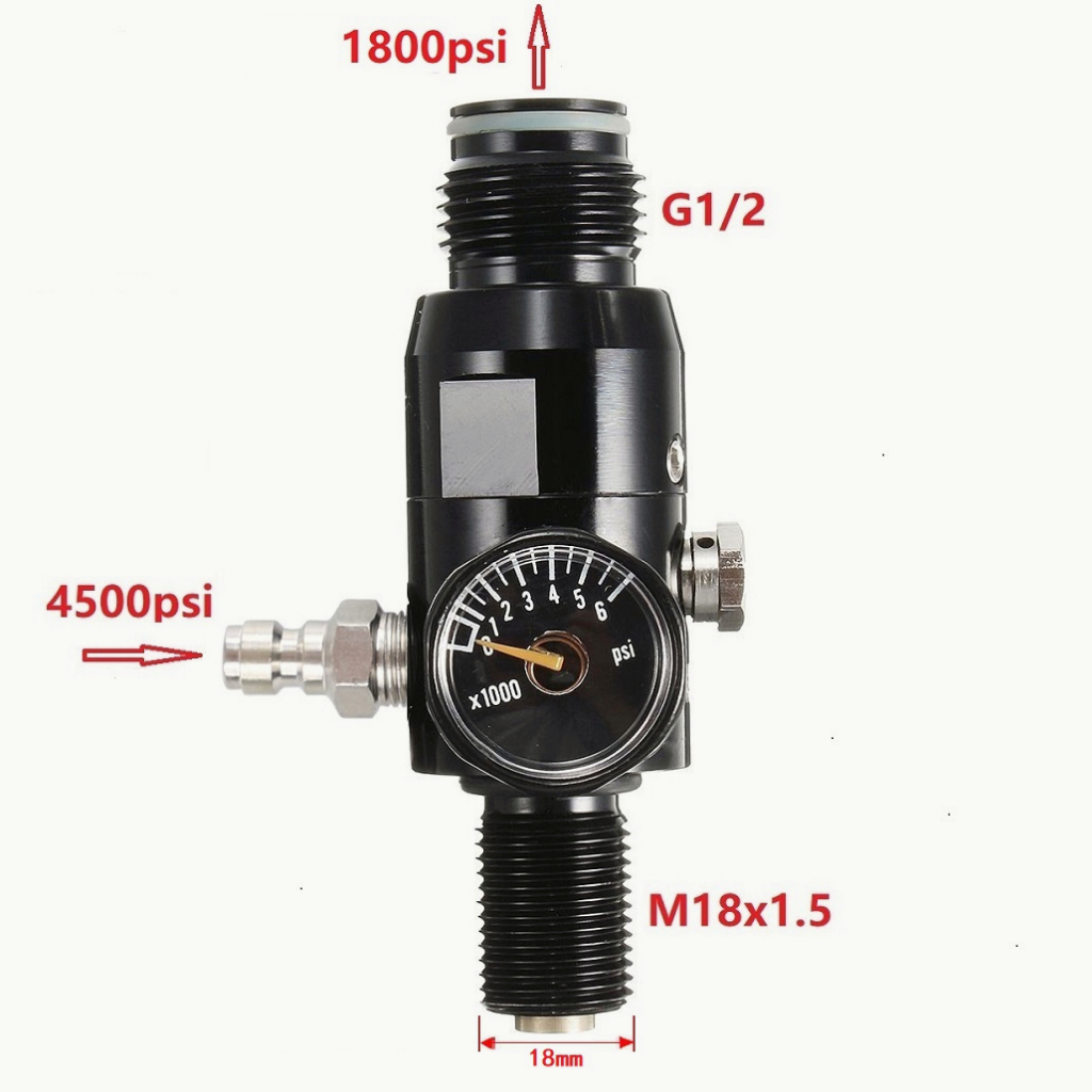 Output 1800psi PCP Air Tank Regulator Paintball 4500psi PCP HPA High ...