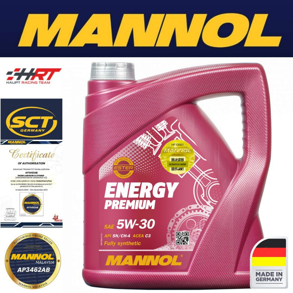 MANNOL Energy Premium 5W-30 MN7908 (Made in GERMANY) - 4L Fully ...