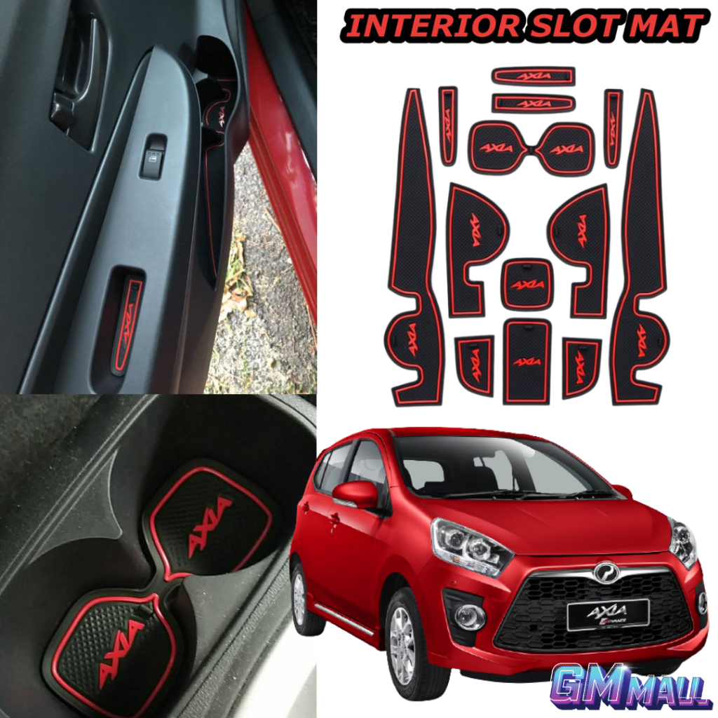 Perodua Axia INTERIOR SLOT MAT Dashboard Pad Karpet Getah Tepi Pintu ...