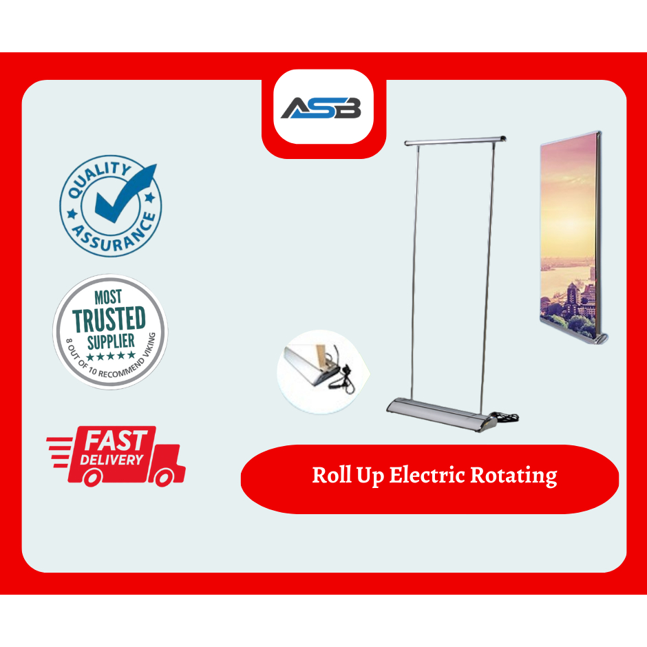 Electric Rotating Roll Up Bunting Stand [ROLL-ER] | Shopee Malaysia