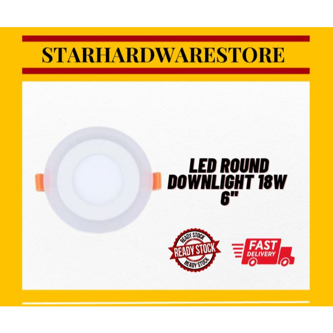 Sirim LED Downlight 18W Round 6'' Recessed Down Light Led Ceiling Light ...