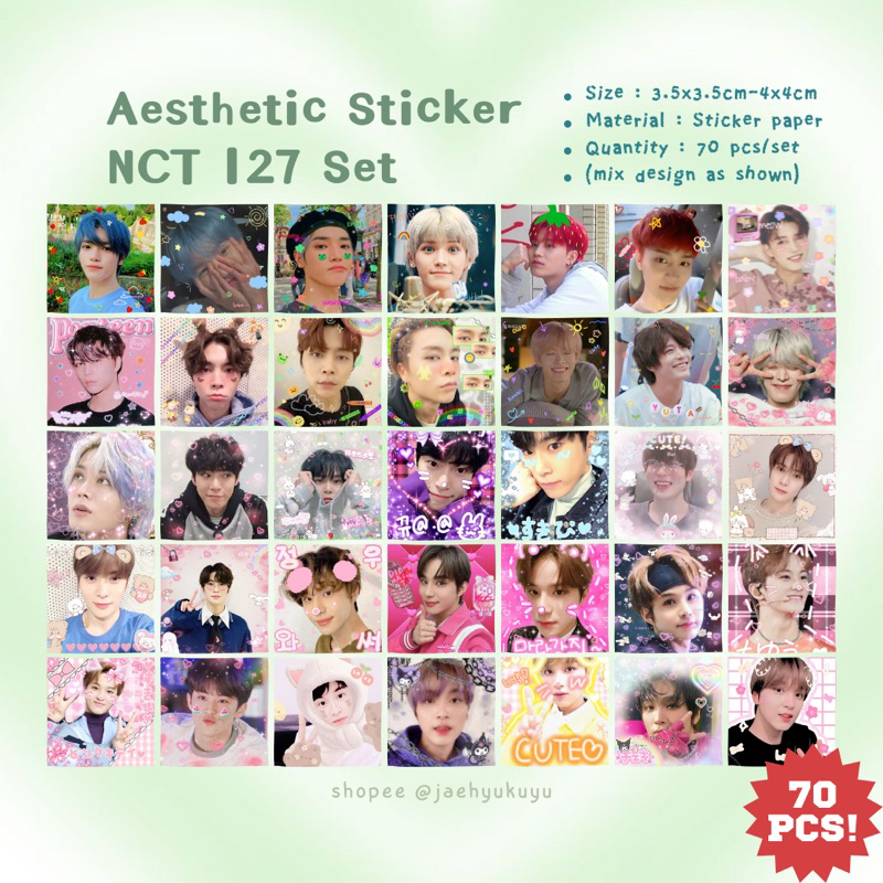 (P2) NCT WAYV MAMAMOO TWICE BLACKPINK Kpop Happy Mail Sticker Aesthetic ...