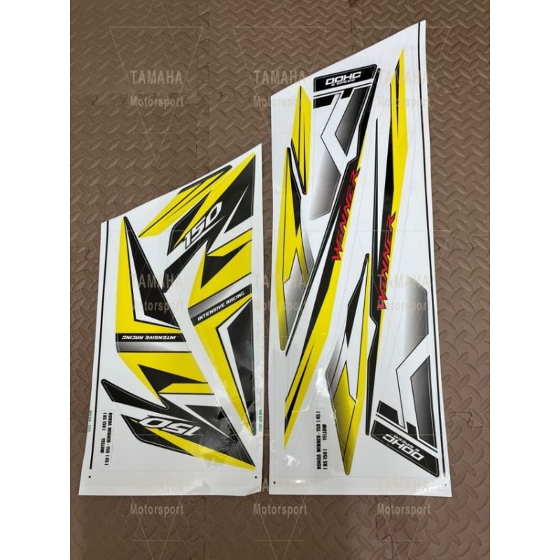 Honda Rs150 rs150r v1 v2 Body Cover Stripe Sticker winner yellow ...