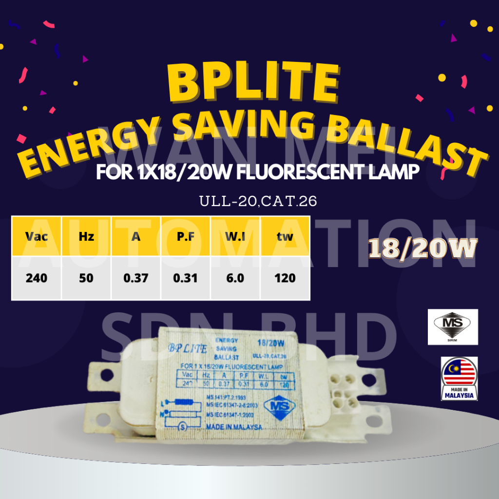 20W AC CHOKE (SIRIM) -BPLITE BALLAST | Shopee Malaysia