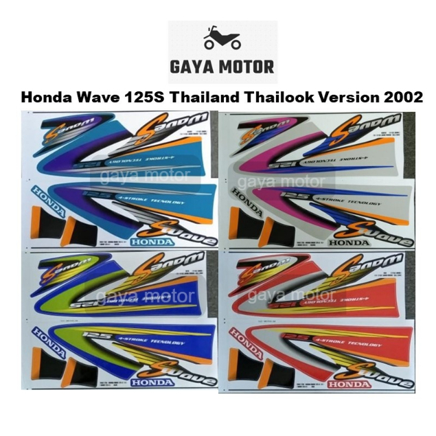 Honda Wave 125S Thailand Thailook Version 2002 Body Sticker | Shopee ...