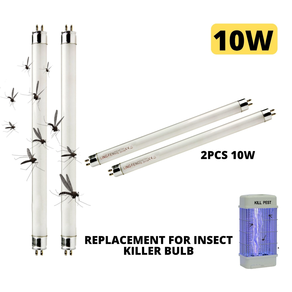 T8 Bulb Replacement 2Pcs Insect Killer Bulb Electric Pest Killer UV ...