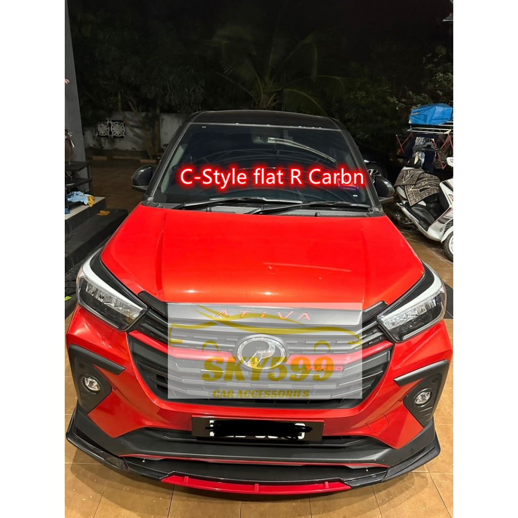 Perodua ATIVA Front Bumper Diffuser Lip Wrap Angle Splitters Black ...