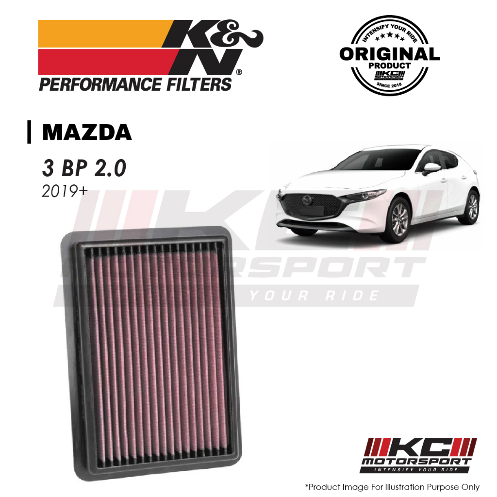 Mazda 3 BP 2.0 2019+ - K&N KN Drop In Performance Air Filter (33-5096 ...