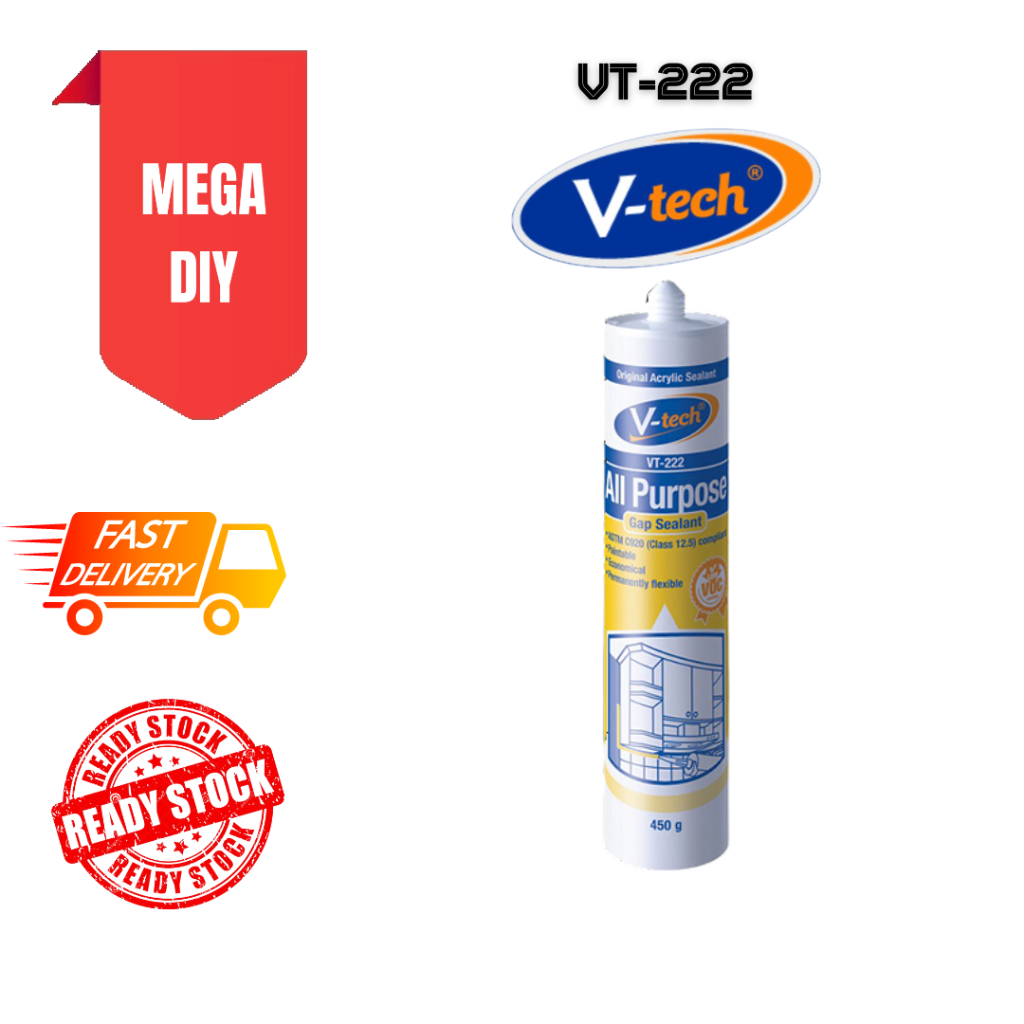 [100% Fresh Stock] Vtech VT202 VT222 VT230 VT240 Silicone Sealant / Wainscoting Construction ...