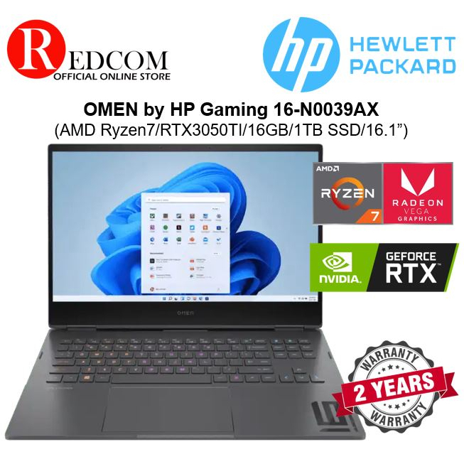 HP Omen Gaming 16-N0039AX - Mica Silver (R7-6800H/16GB/1TB SSD ...