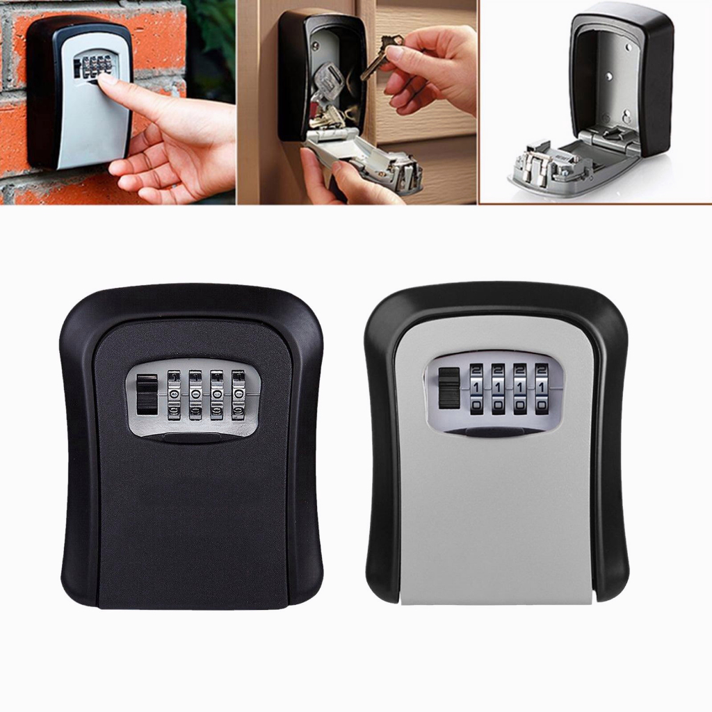 Wall Mount Key Numbering Storage Box Lock Key Storage Lock Box 4 Digits ...