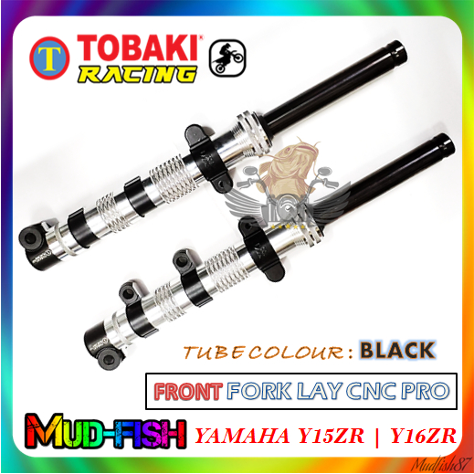 TOBAKI RACING CNC FRONT FORK LAY PRO ASSY Y15ZR | Y16ZR (BLACK TUBE) | Shopee Malaysia