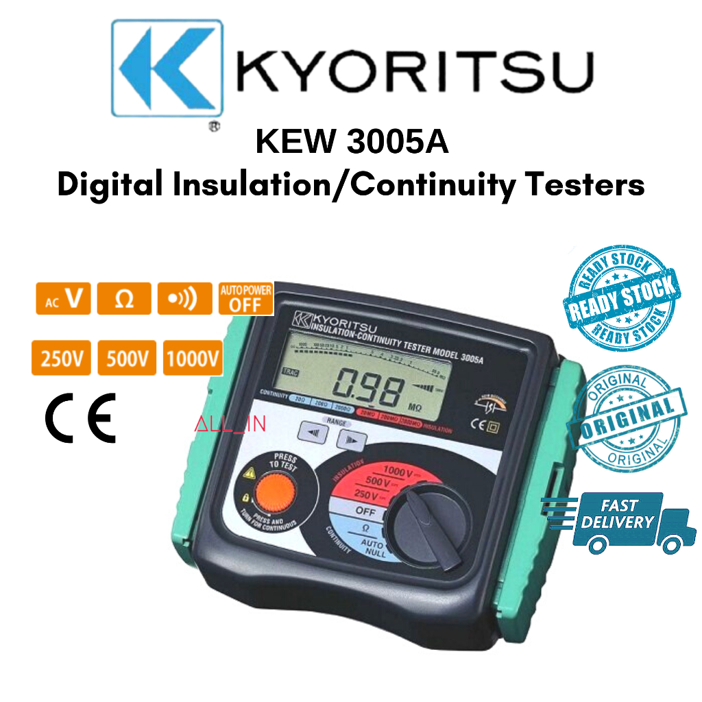 Kyoritsu 3005A Digital Insulation / Continuity Testers | Shopee Malaysia