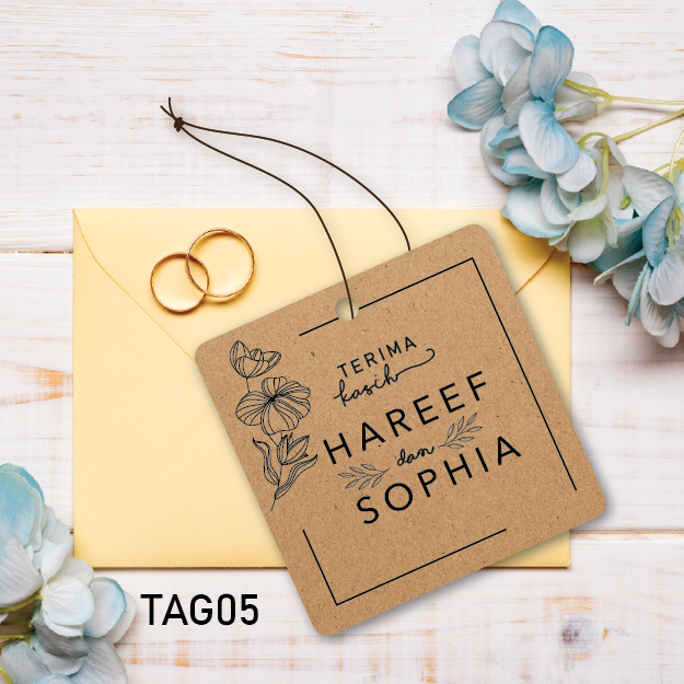 Customised Kraft Tag Label Doorgift (Kahwin/Aqiqah/Wedding/Nikah ...