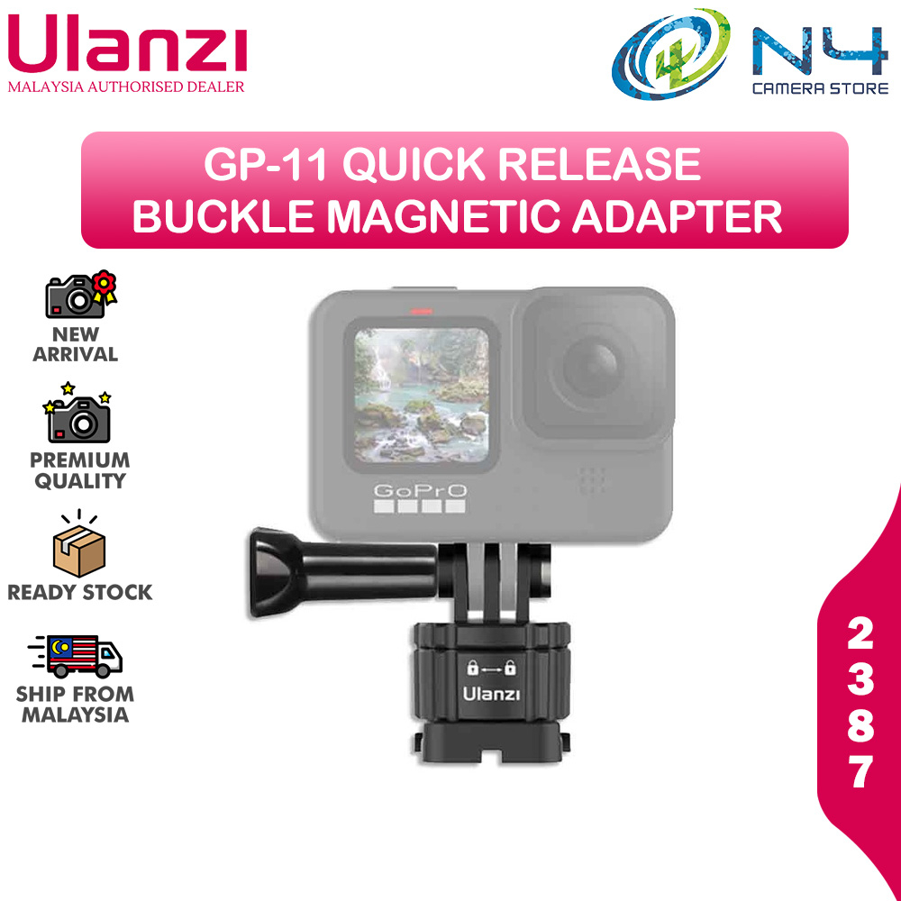 ULANZI GP-11 Magnetic Quick Release Buckle Mount Adapter for GoPro HERO 10 9 8 7 6 5 MAX Ulanzi ...