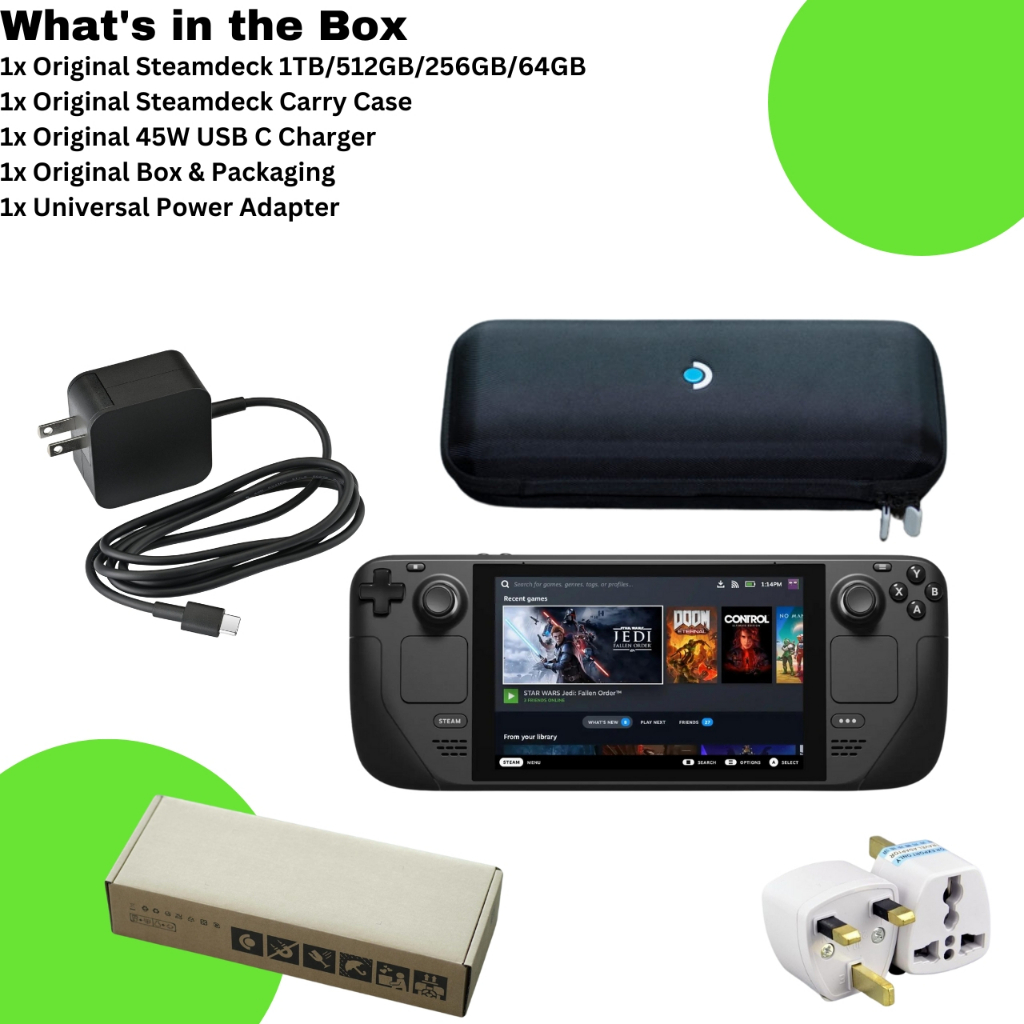 Steamdeck OLED / LCD + 5000 Games + Dual Boot + 22 Emulator 1TB / 512GB ...