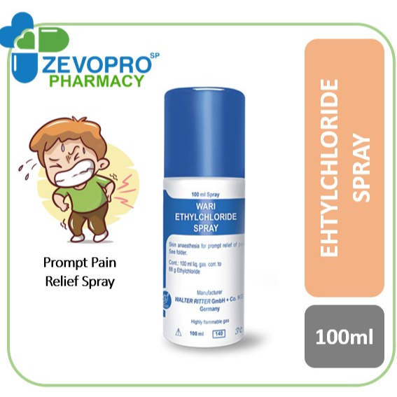 Ethylchloride Spray 100ml [Pain Relief, Cold Spray for Pain] (ethyl ...
