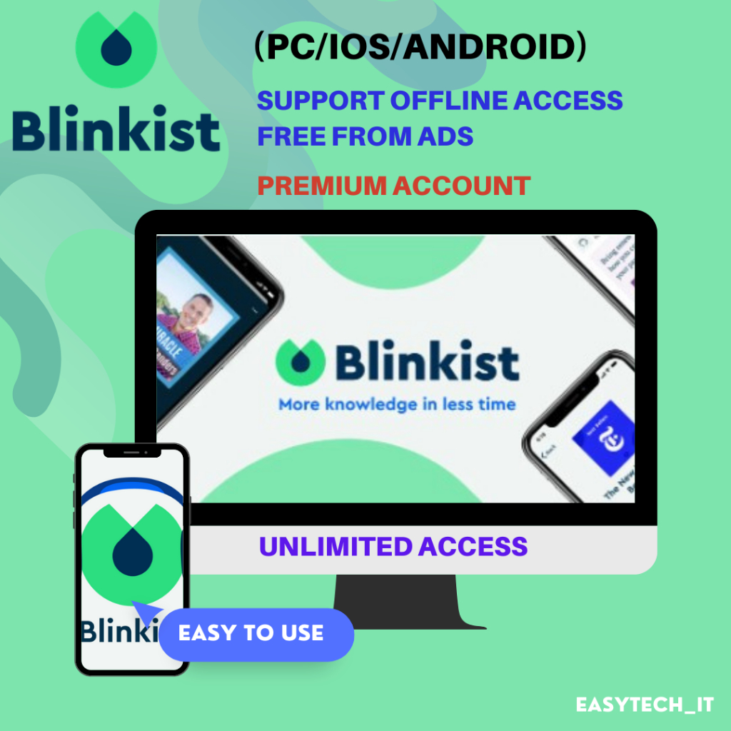 Blinkist Premium Account(⍟Pc⍟ios⍟Android)Unlimited access ☆ Support ...