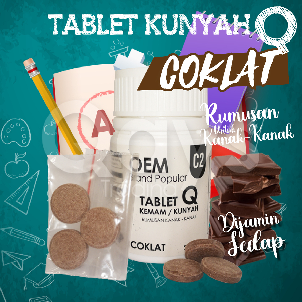 Lelong C2 Tablet Kemam Coklat Q Kanak-Kanak Brand Popular & Sedap ...