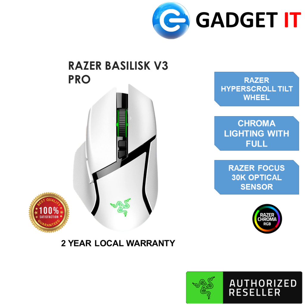 RAZER BASILISK V3 PRO - CUSTOMIZABLE WIRELESS GAMING MOUSE WITH RAZER ...