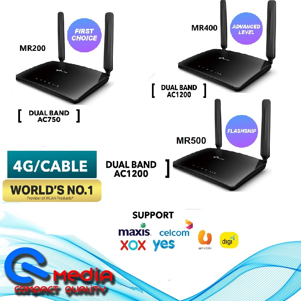TP-LINK Archer MR500 | MR400 | MR200 4G+ Cat6 AC1200 /AC750 Wireless ...