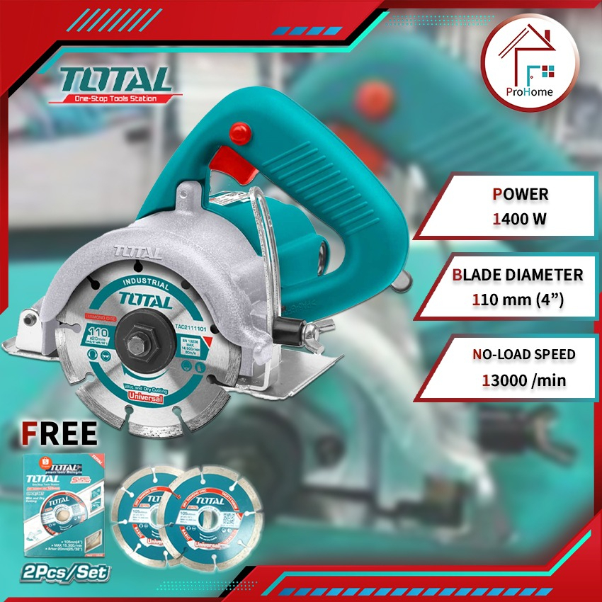 Total Marble Cutter 4" (1400W) TS3141102 / 4” Wood/Marble Cutter Tile ...