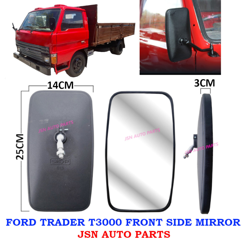 FORD TRADER T3000 FRONT SIDE MIRROR UNIVERSAL TRUCK 25CMX14CM SIDE ...
