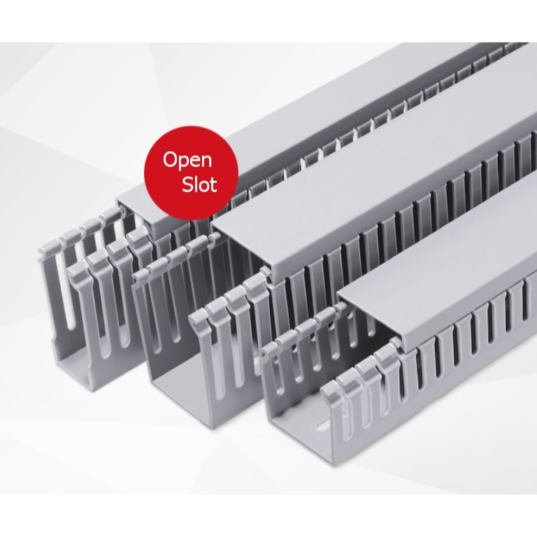 PVC OPEN SLOT TRUNKING / PVC CASING / OPEN SLOT WIRING CASING/100x120mm ...