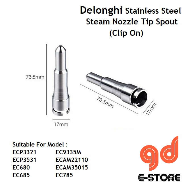 Steam Nozzle Tip Spout (Clip On) for Delonghi Coffee Machine ECP3531 ECP3321 EC680 EC685 EC785 ...