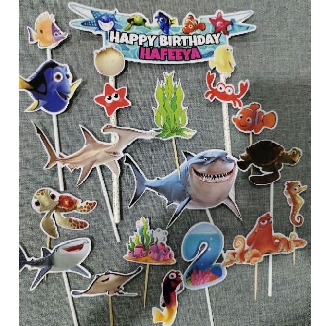 topper cake hidupan laut cantik | Shopee Malaysia