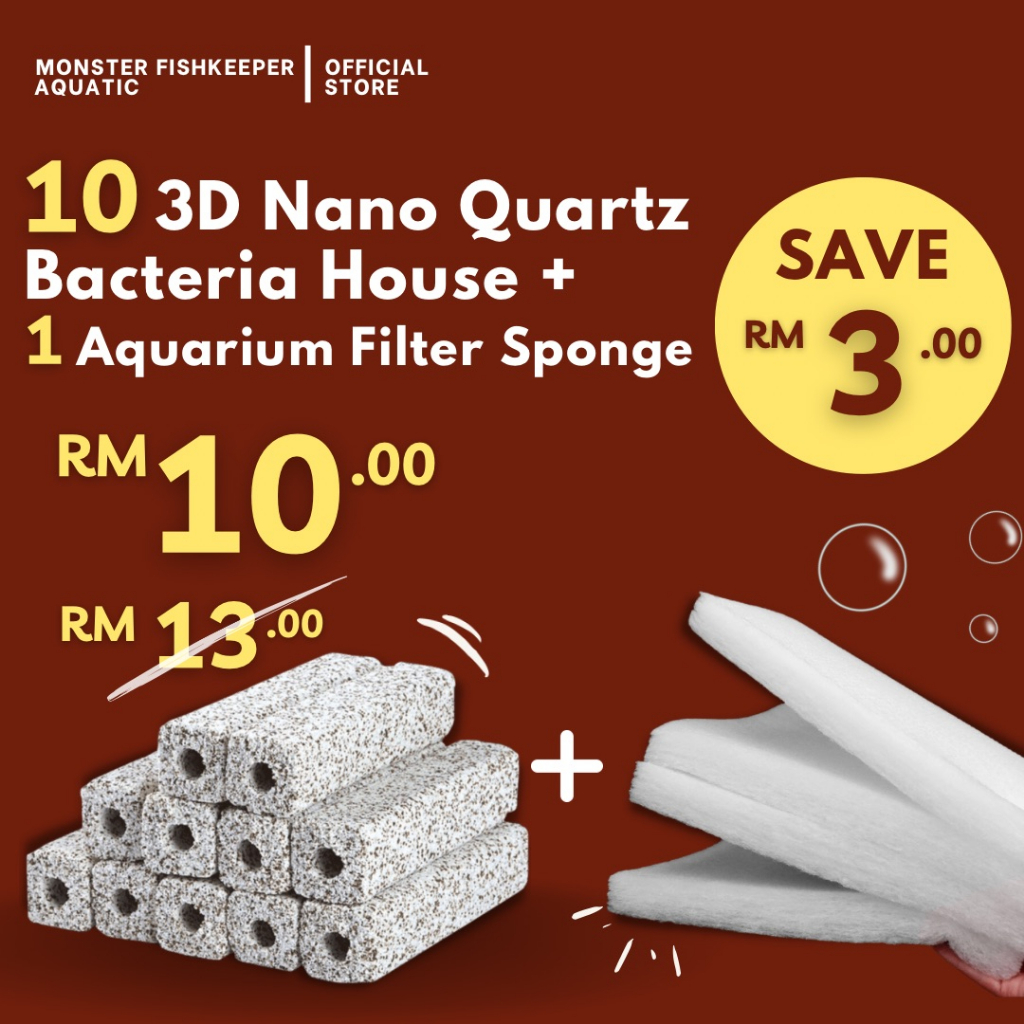🔥[20 PCS]🔥 AQUARIUM 3D Nano Quartz, Bio Filter Media Bacteria House ...