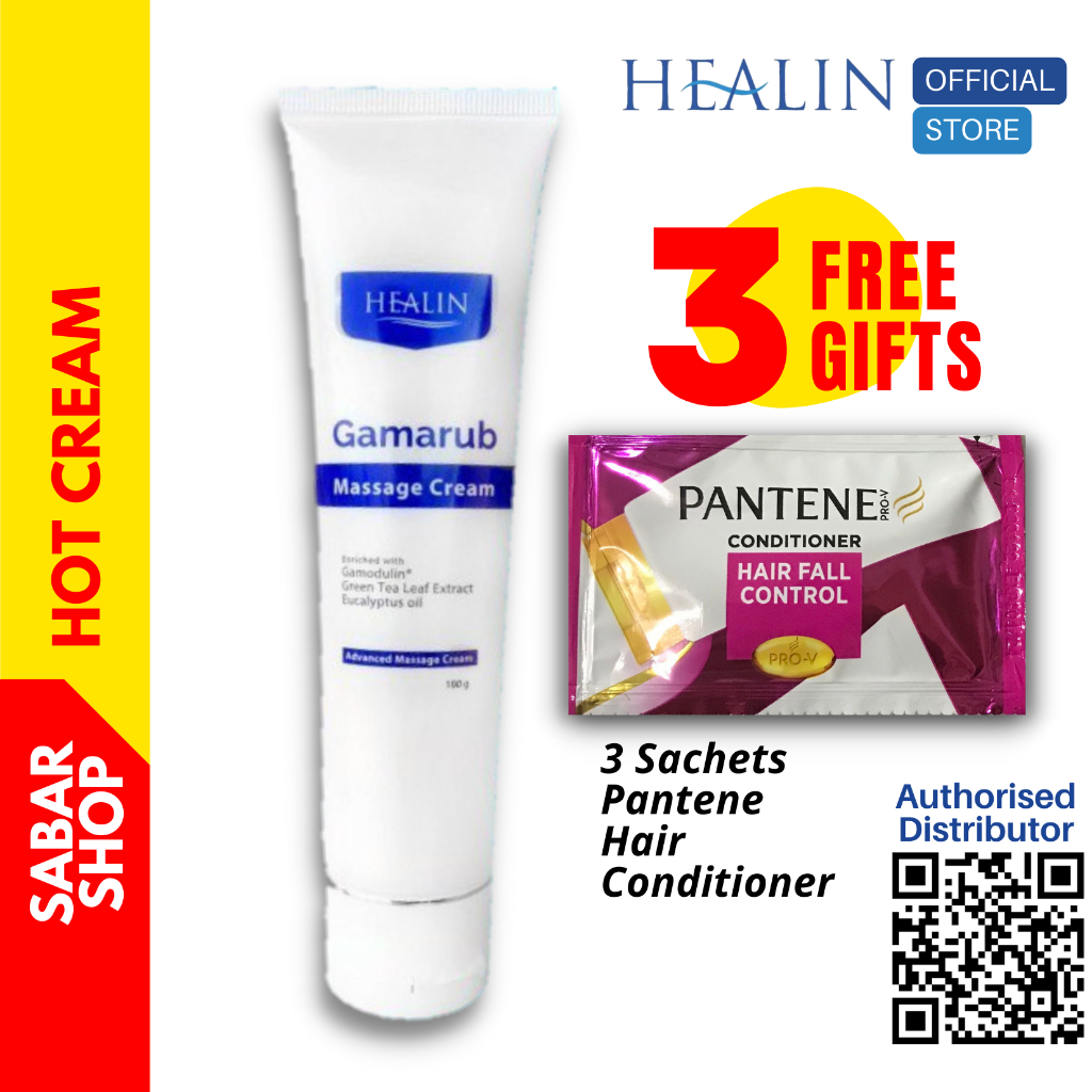 HEALIN Gamarub Krim Panas Urutan Untuk Otot dan Saraf 100gm [READY ...
