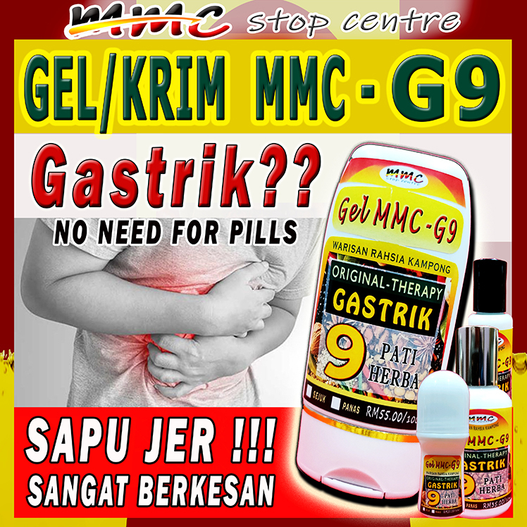 KRIM/GEL MMC - G9 ORIGINAL TERAPI GASTRIK/MEDU/KEMBUNG PERUT /BUANG ...