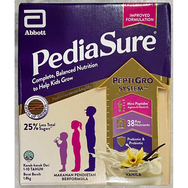 Pediasure Milk Formula Vanilla 1-10Years 1.8KG - Exp: 01/2026 | Shopee ...