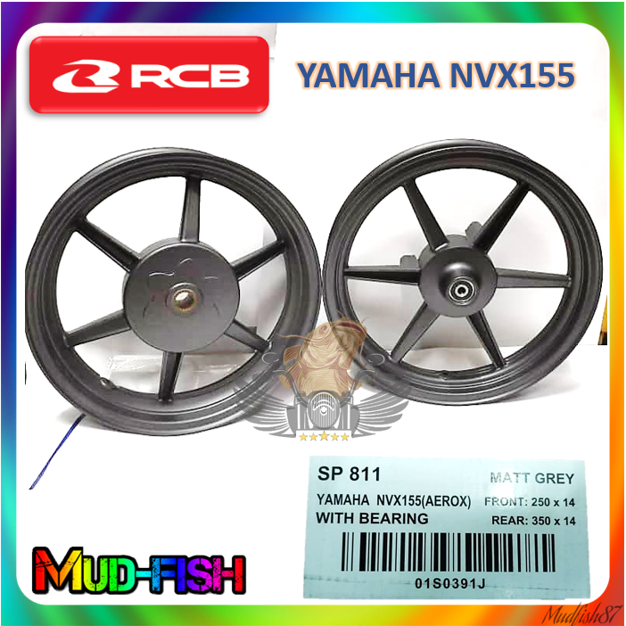 RCB YAMAHA AEROX NVX NVX155 SP811 SPORT RIM WITH BEARING MATT GREY SP ...
