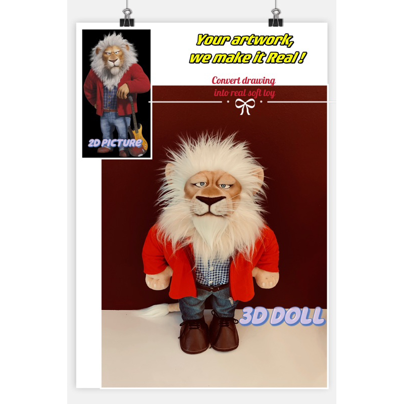 Custom Handmade Cute Plush Soft Toys - Portrait / children drawing / 2D ...
