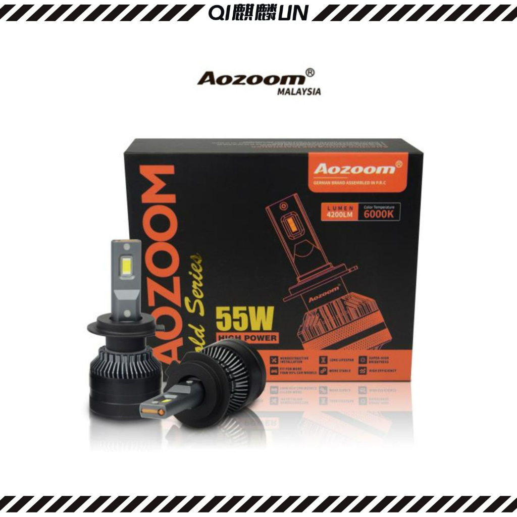 Aozoom LED Headlight Bulb ~ Gold Series 55W ~ 6000K H1/H4/H7/H11/9005/ ...