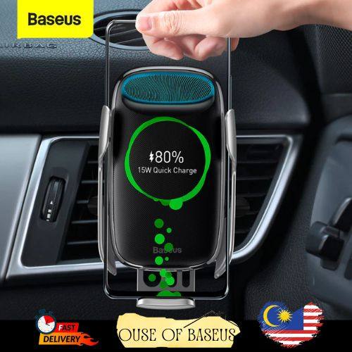 Baseus Milky Way Electric Bracket 15w Quick Charge Car Mount Wireless