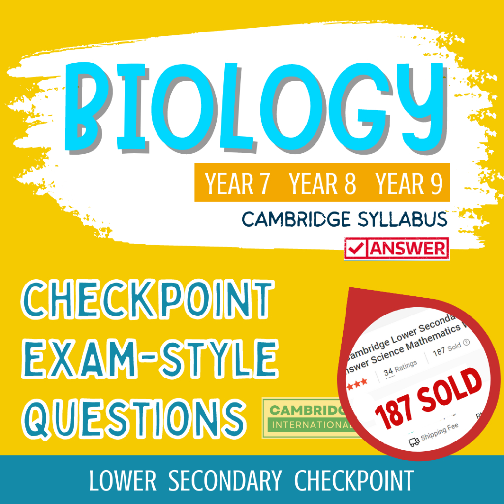 K3.5 Cambridge Lower Secondary Checkpoint Biology + Answer Year 7 ...