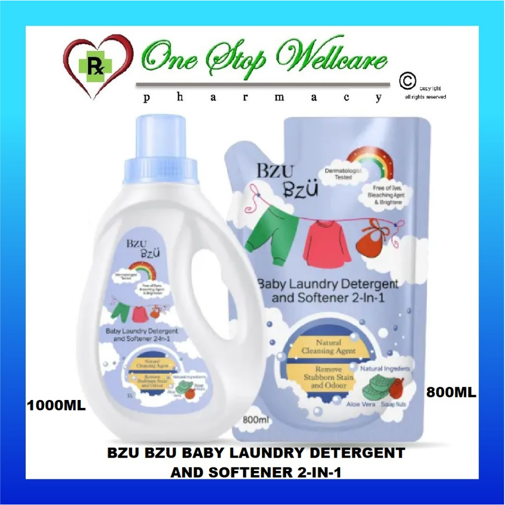 BZU BZU BABY LAUNDRY DETERGENT AND SOFTENER 2-IN-1 800ML / 1000ML ...