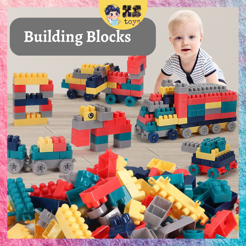 68/136/187pcs Big Size Building Blocks Mainan menbina Pendidikan Kanak ...