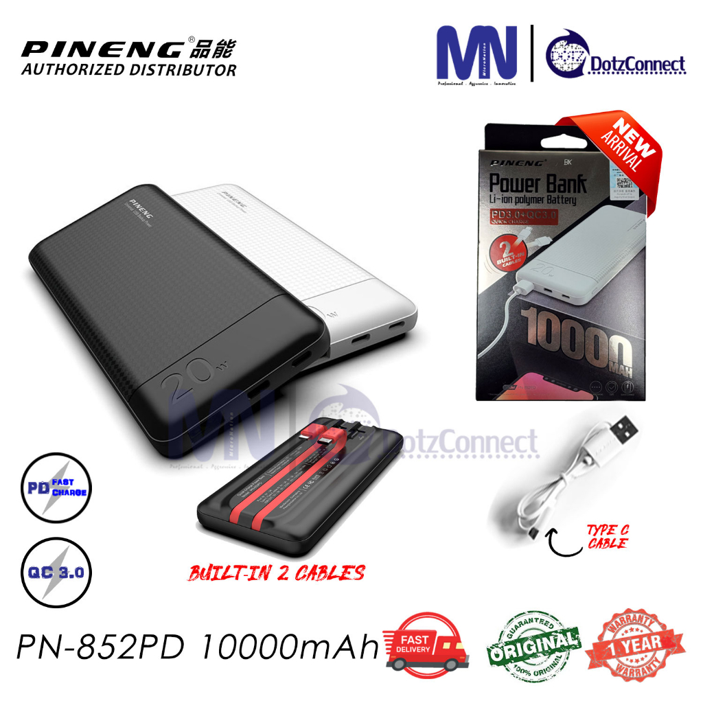 Pineng PN852PD ( PN-852PD ) 20W PD 3.0 / QC3.0 Quick Charge 10000mAh ...